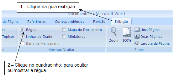 Ocultar ou mostrar a régua no word 2007 | Dicas de informática, windows ...