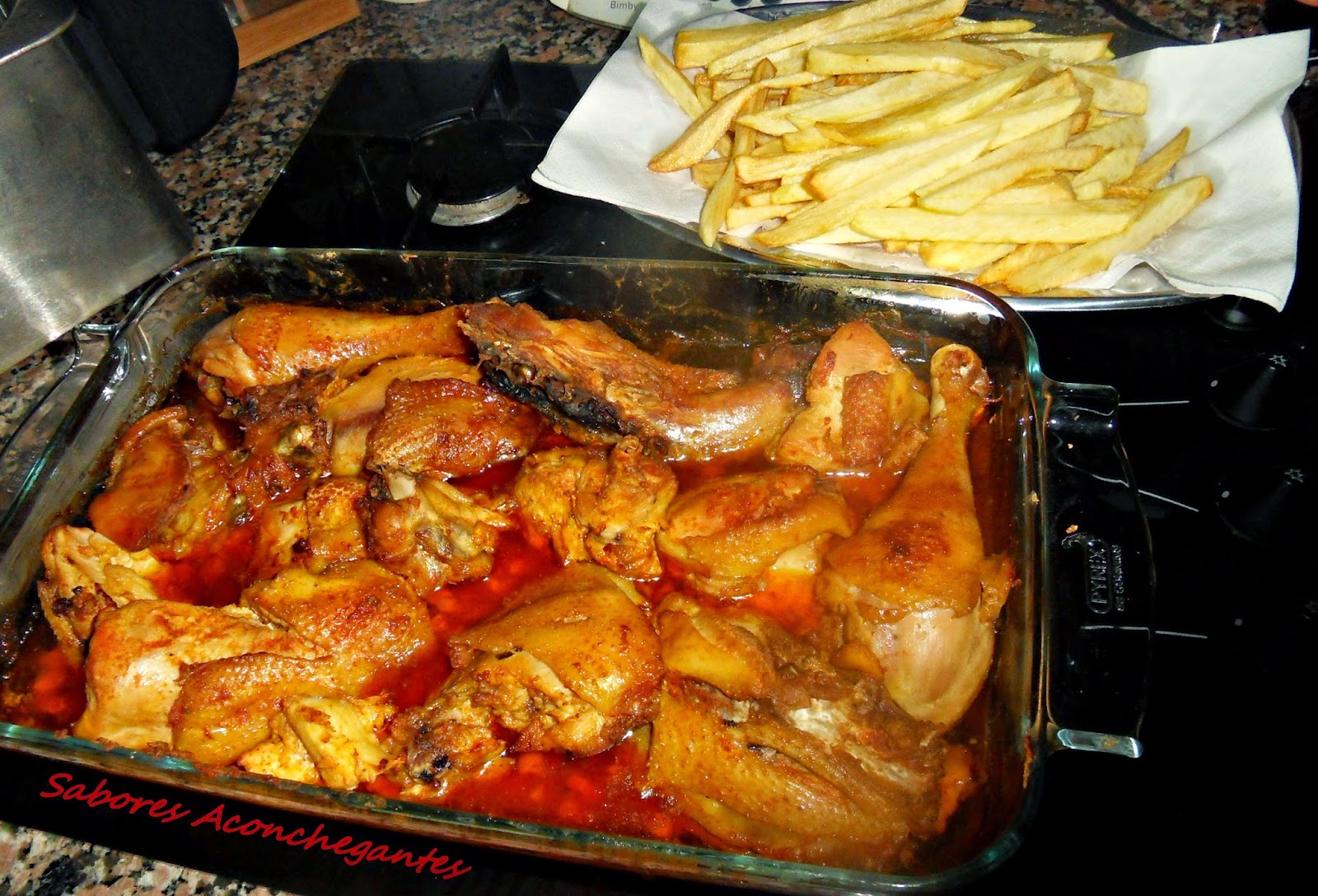 Frango Caseiro Assado com Mangericão