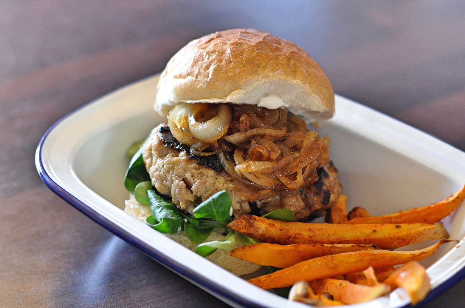 Pork & Apple Burgers with Sticky Cider Onions | Sophie Loves Food