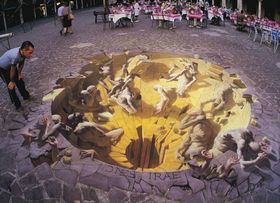 Pavement drawings: Julian Beever - azee