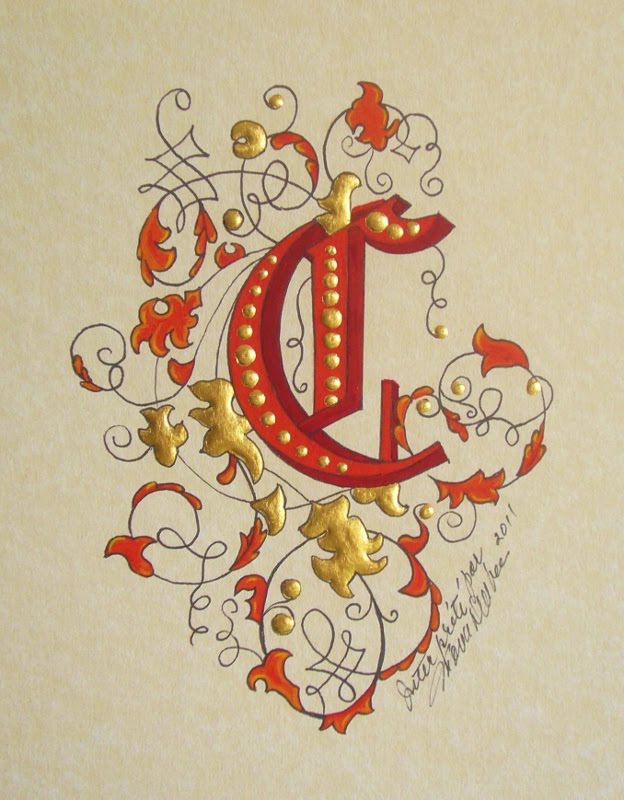Enluminures par Mona Dalbec: Lettres | Illuminated letters, Creative ...