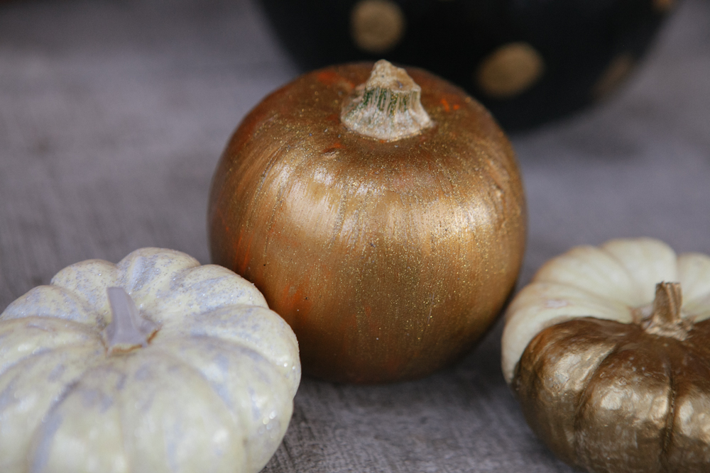 cue the confetti: pretty painted pumpkins