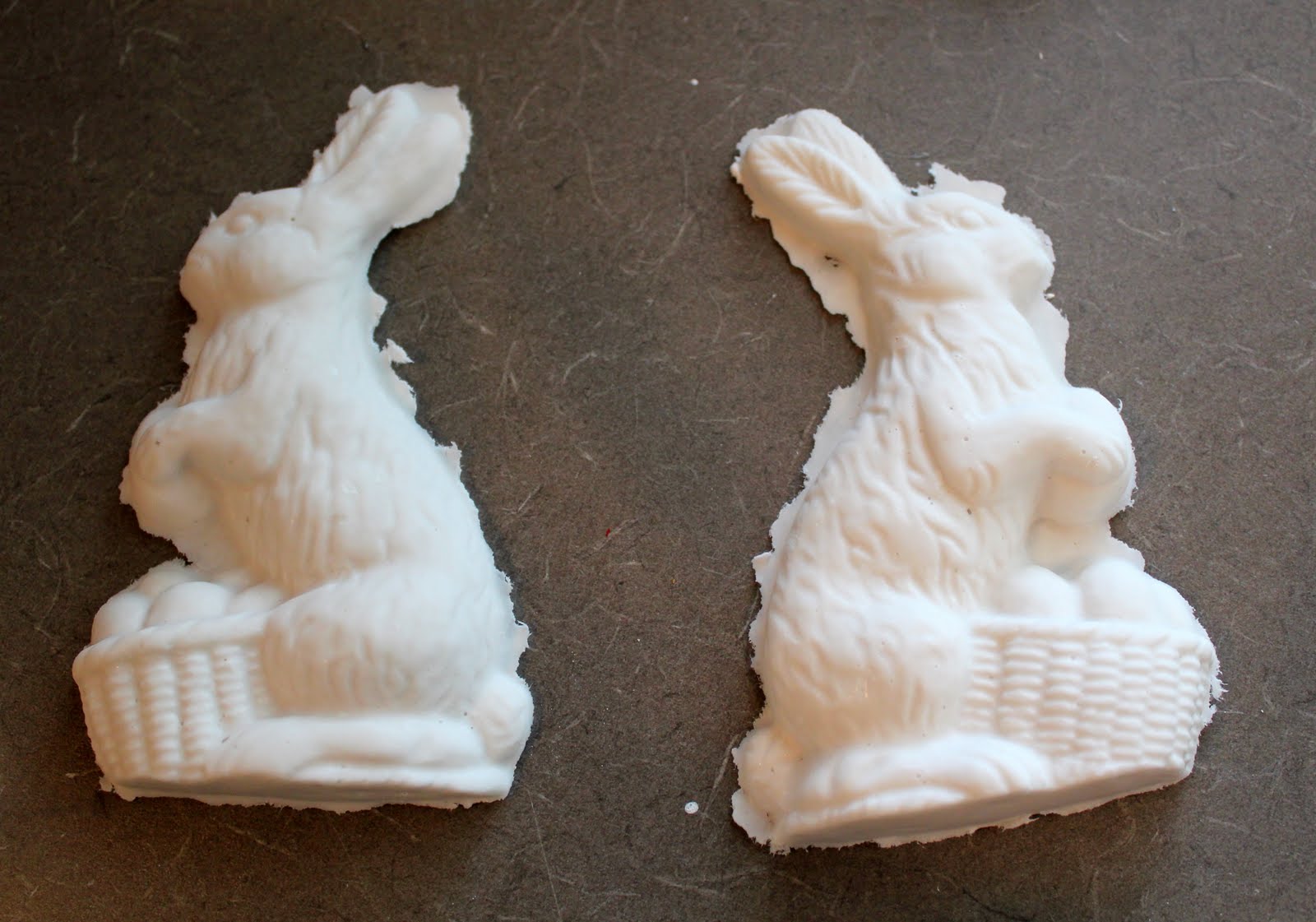 Crafty Sisters: Chocolate Mold Easter Bunnies Using Sculptamold