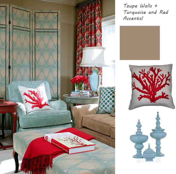 Color Obsession: Turquoise and Red