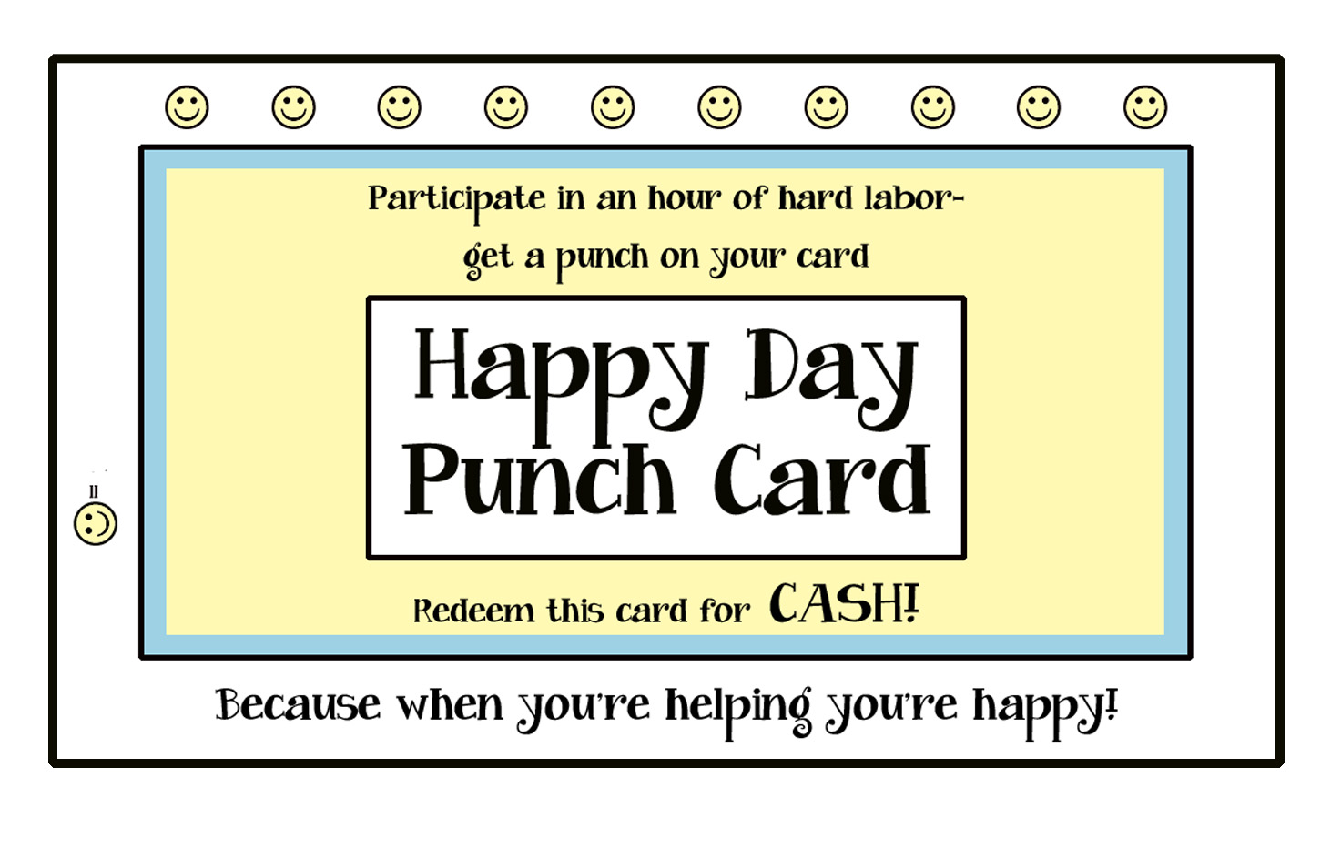 like a pretty petunia: Happy Day Punch Cards