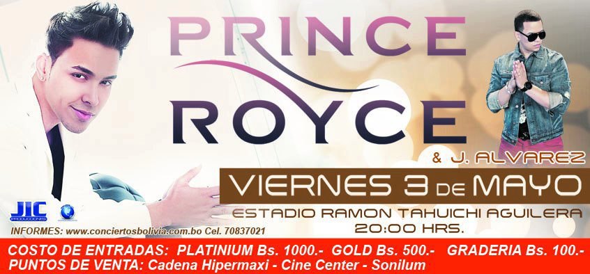Costo de las Entradas para Prince Roy en Santa Cruz | Conciertos y ...