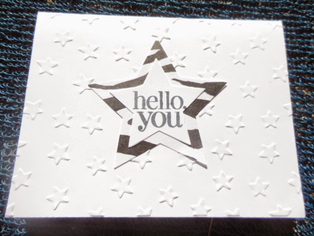 Fran's Craft Place: Animal print card using the star embossing folder