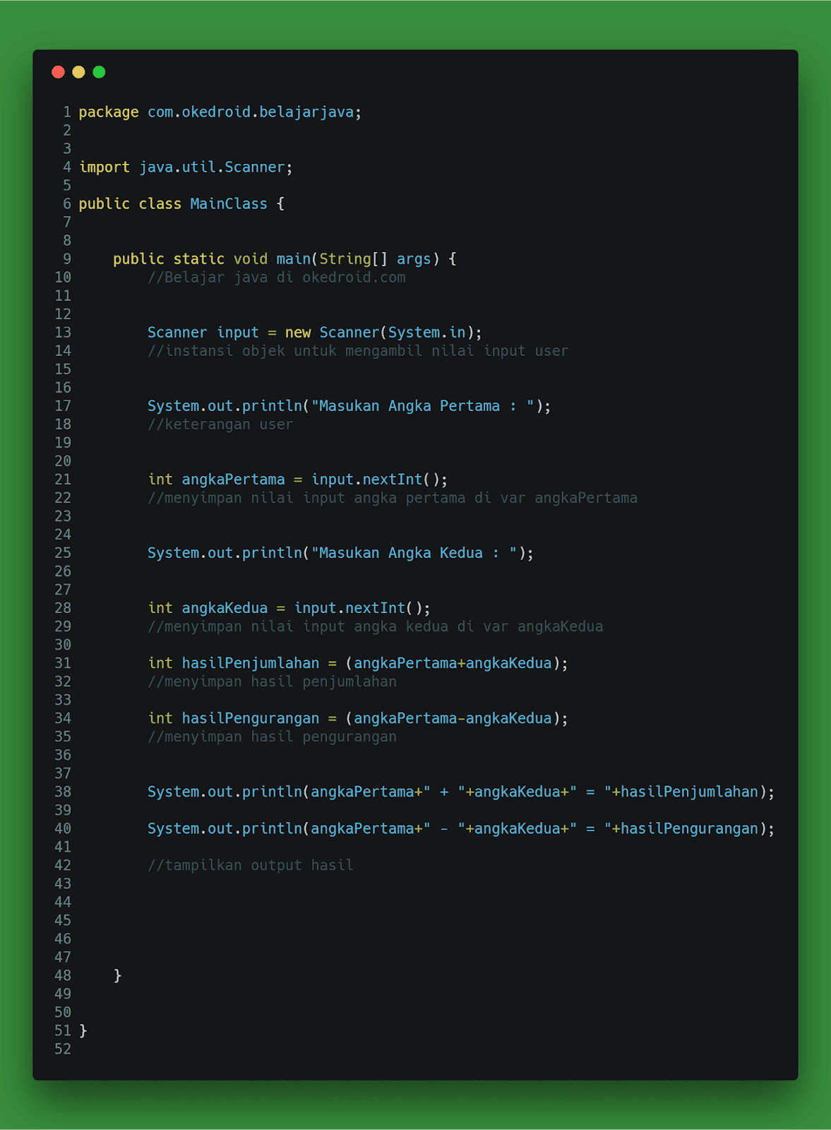 Contoh Kegiatan Menghitung Penjumlahan Dan Pengurangan Di Java - Java ...