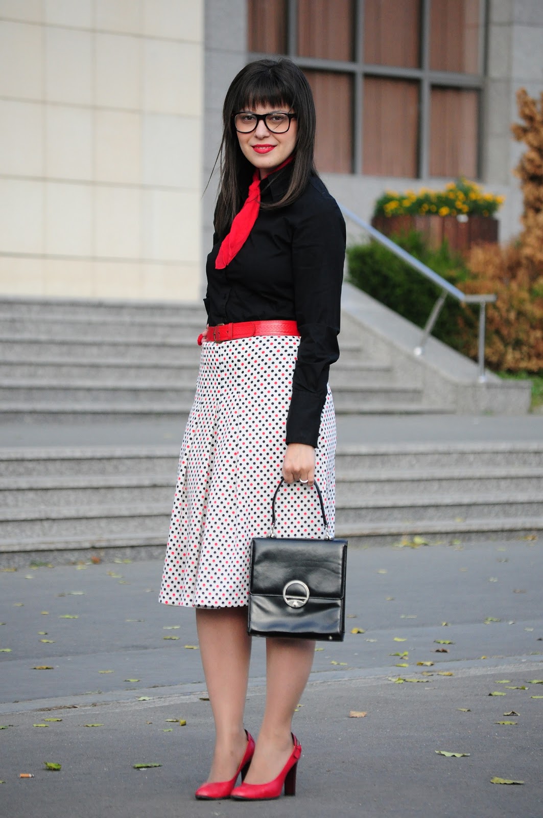 Miss Green: Dotty librarian outfit