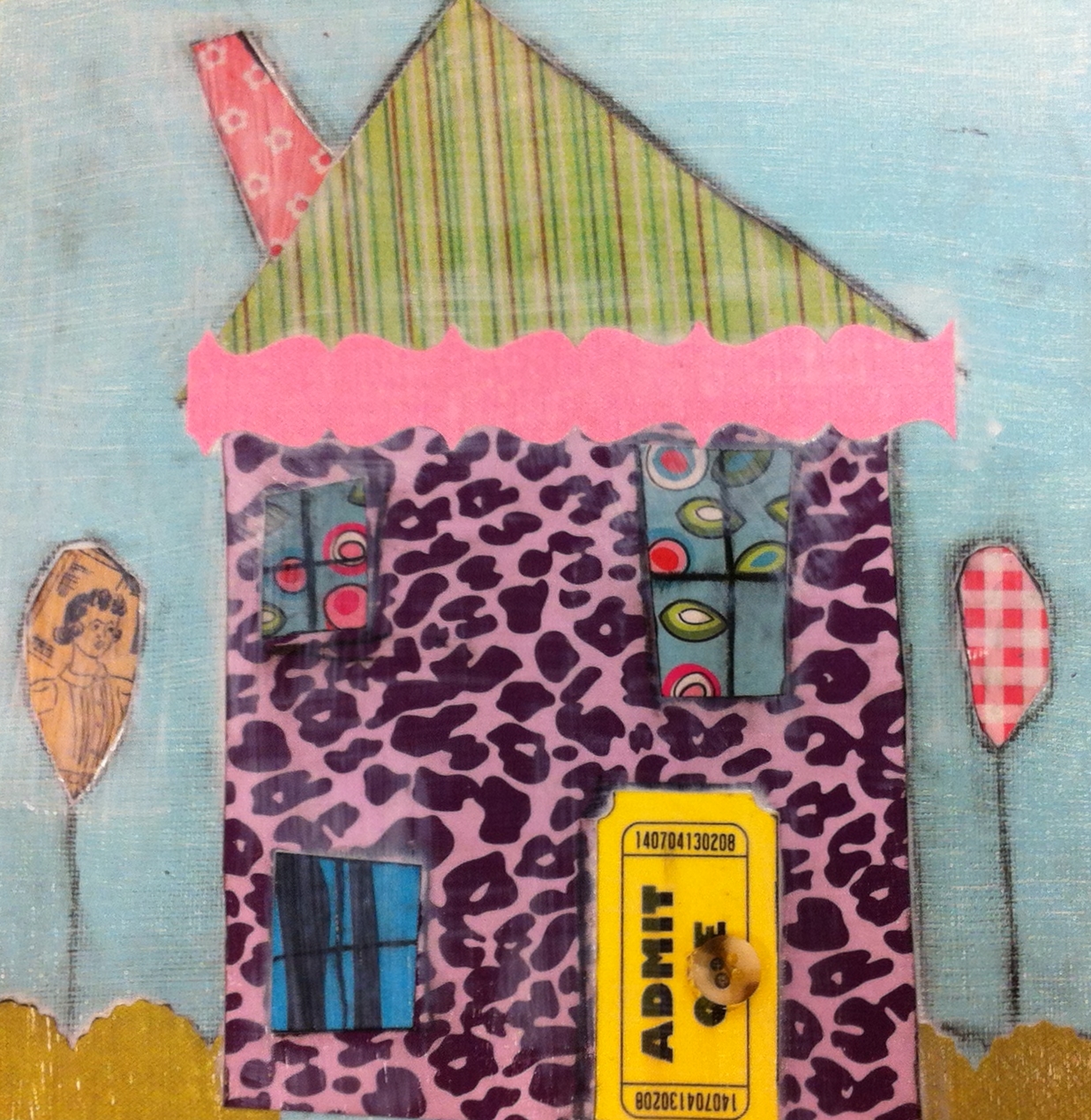 Angela Anderson Art Blog: Cute Houses Mixed Media Project - Kid's Art Class