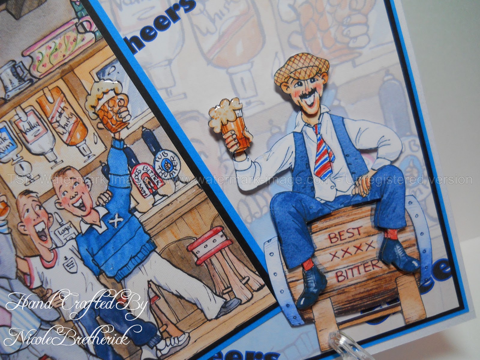 La Pashe Paper Crafting Blog: Flippin Men- Cheers