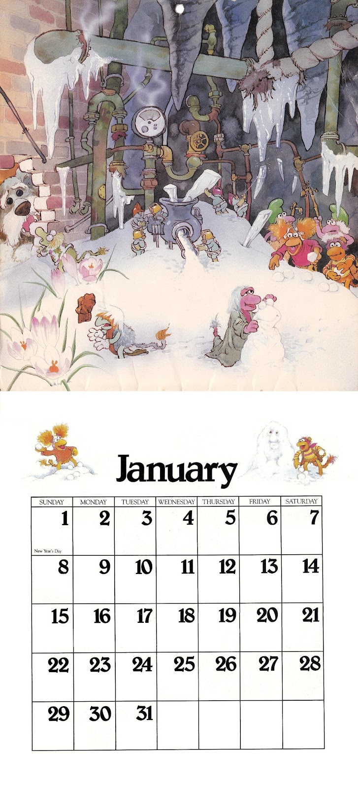 Lance Cardinal Creations: Fraggle Rock Printable Calendar