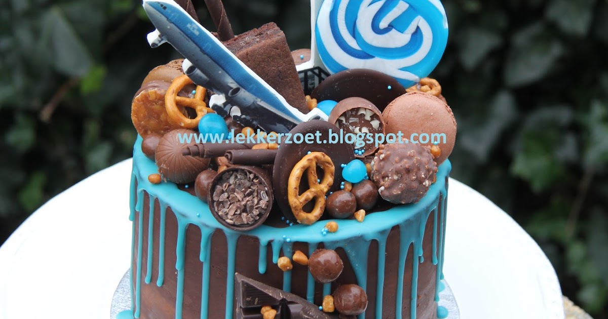 lekker zoet: drip cake voor bas schiphol-klm-verkeerstoren