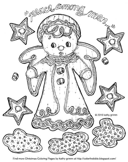 The Gingerbread Angel "Peace Among Men" | Color The Bible