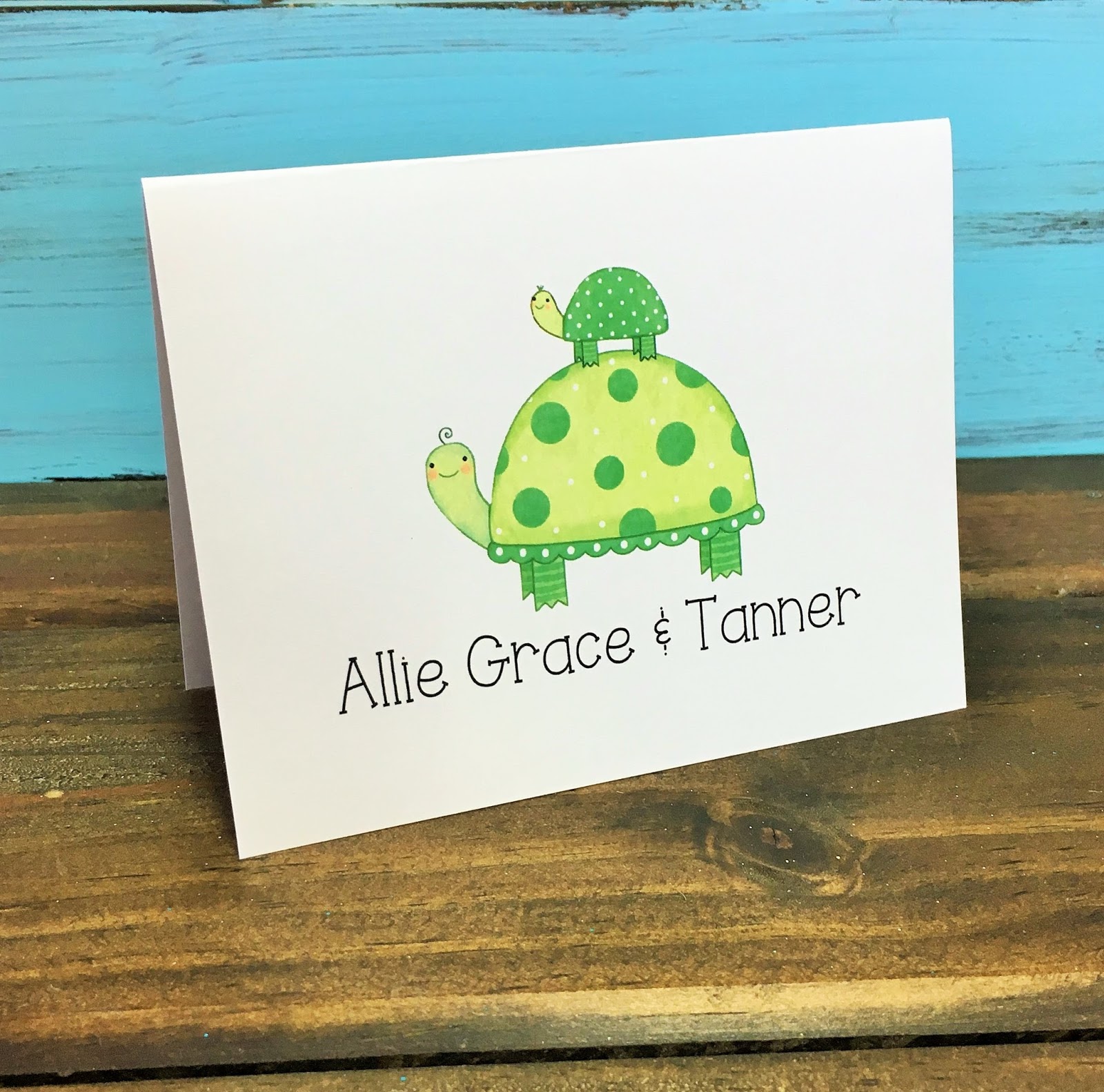 Doodle Bugs Paper {personalized stationery}: Personalized Folded Note Cards