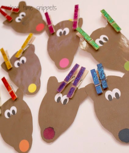 Color Matching Reindeer Clothespin Activity School Time Snippets color-matching-reindeer-clothespin-activity-school-time-snippets