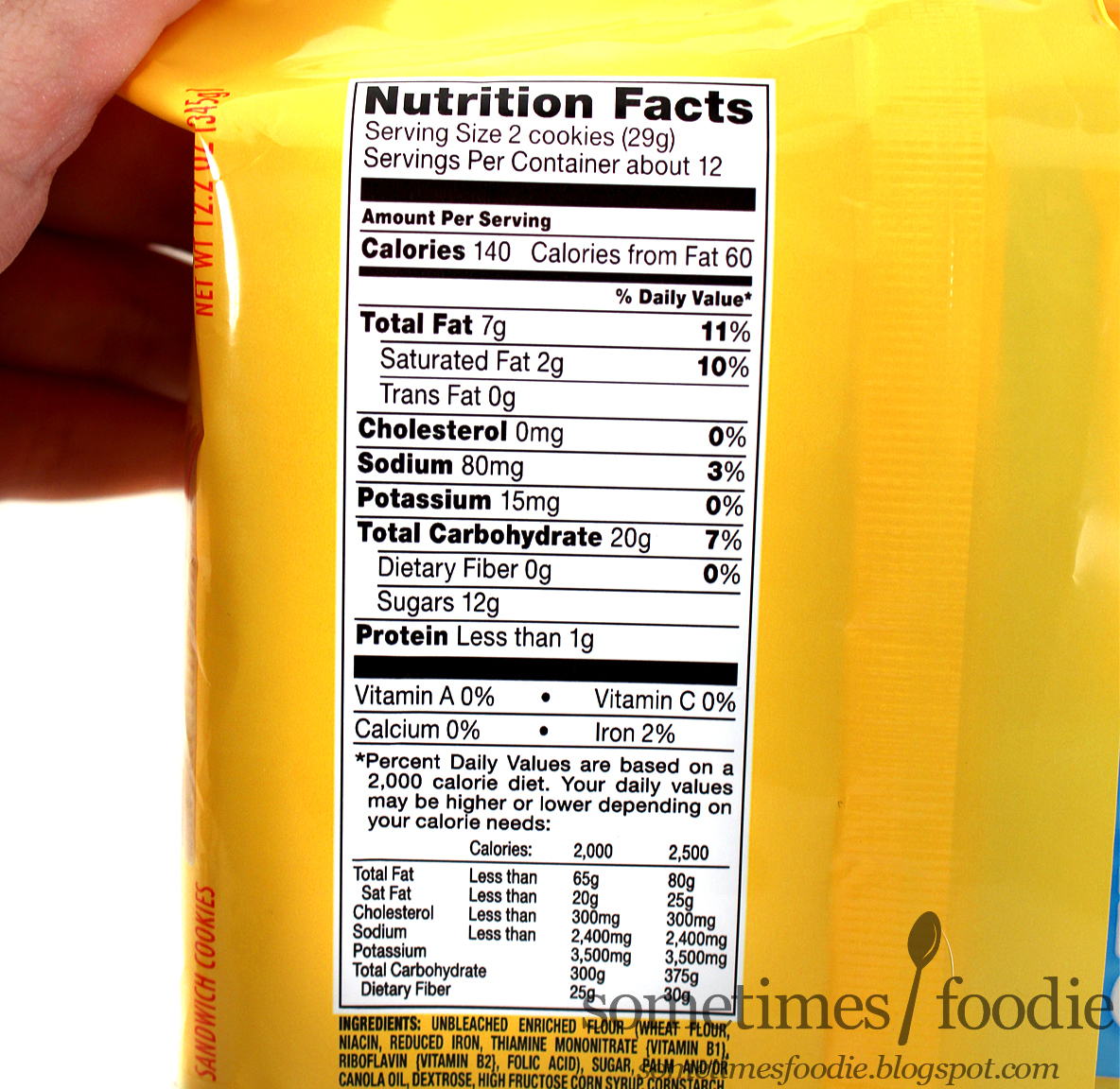 Vanilla Oreo Cookie Nutrition Facts | Besto Blog