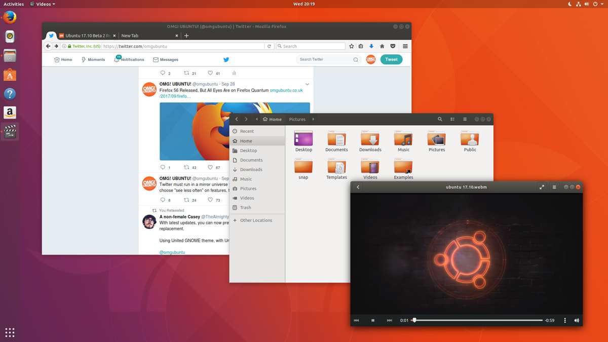 Ubuntu 17.10 "Artful Aardvark" chega com GNOME | Aberto até de Madrugada