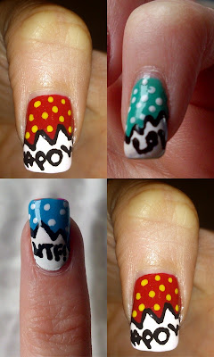 Easy D.I.Y. nail art: Comic Strip Nail Tutorial