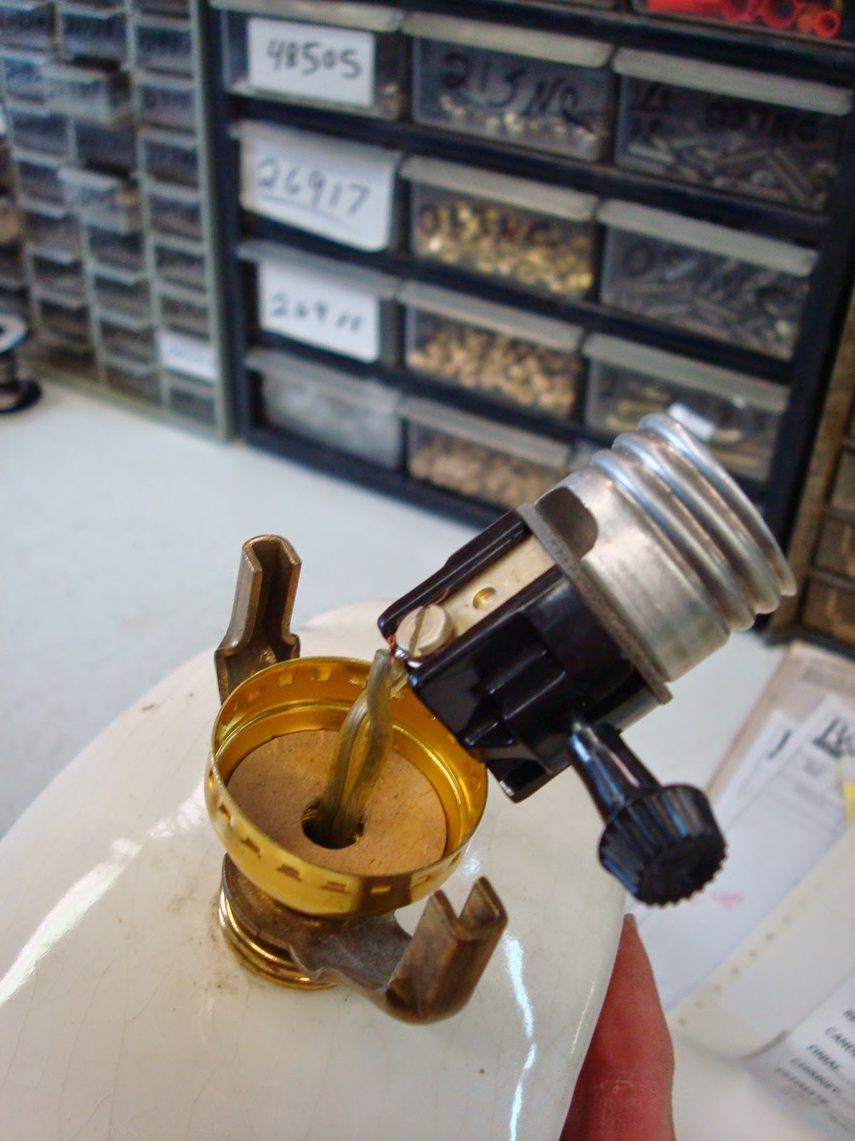 Lamp Parts and Repair | Lamp Doctor: Porcelain Table Lamp with Broken ...