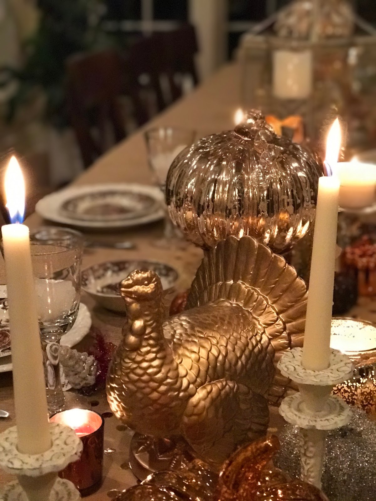 Gold and Glittery Thanksgiving - Purple Chocolat Home