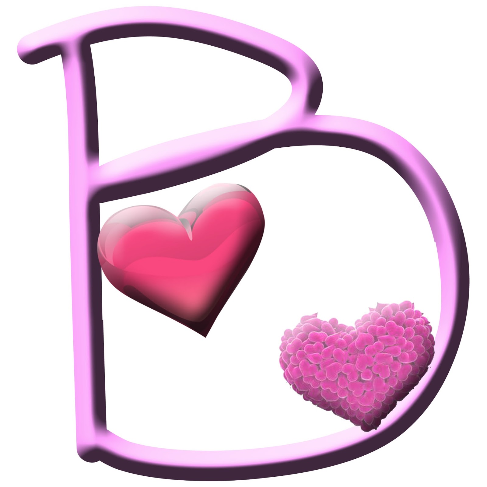 Letras decoradas.: Letras de corazones