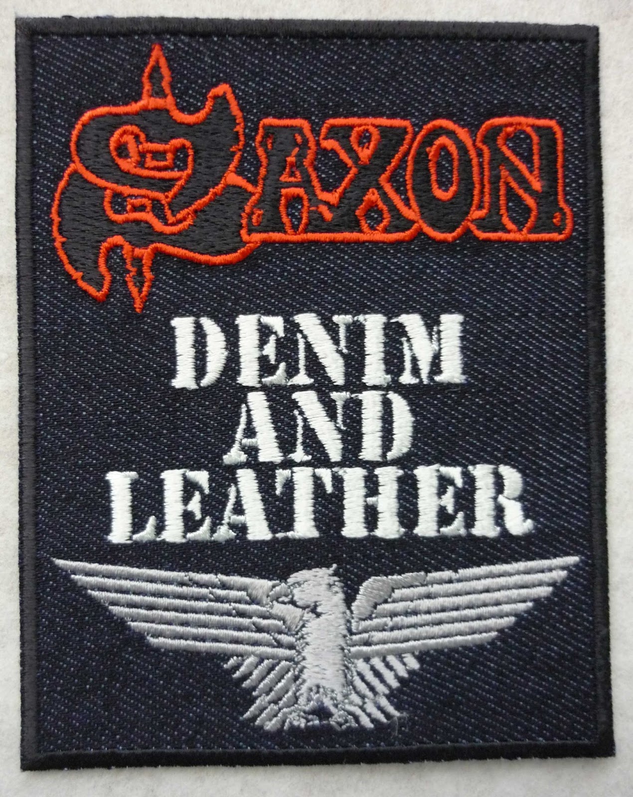 Black Seeds Records: SAXON "Denim And Leather" patch