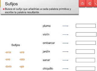 Forma palabras con sufijos (-ería, era, ista, aje, ero...)|MUCHO MÁS ...