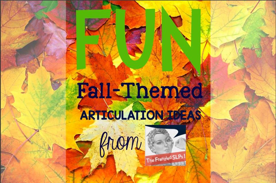 Communication Station: Speech Therapy PLLC: Fall-Themed Articulation ...