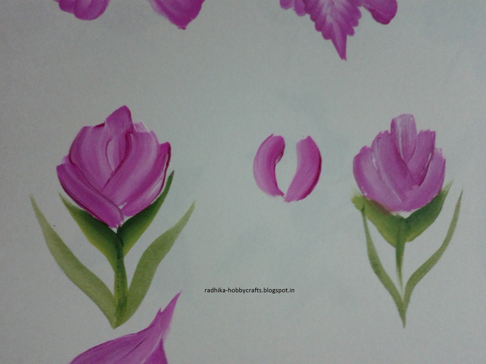 Hobby Crafts :): One stroke painting flowers