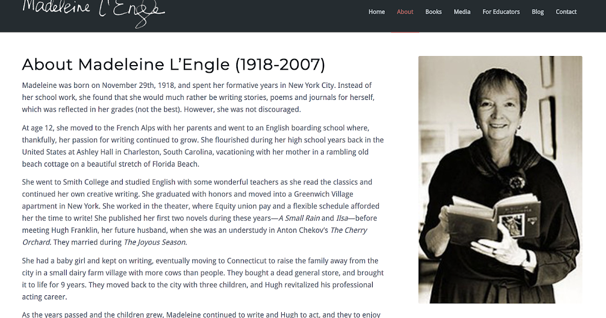 The Official SCBWI Blog: Inspiration from Madeline L'Engle