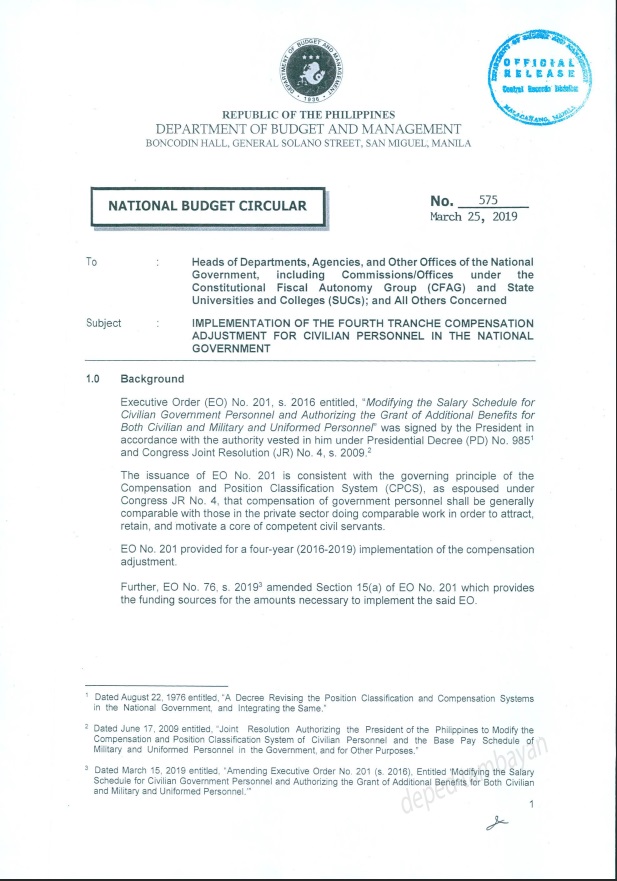 DBM Issues Guidelines On The Implementation Of 4th Tranche Salary dbm-issues-guidelines-on-the-implementation-of-4th-tranche-salary