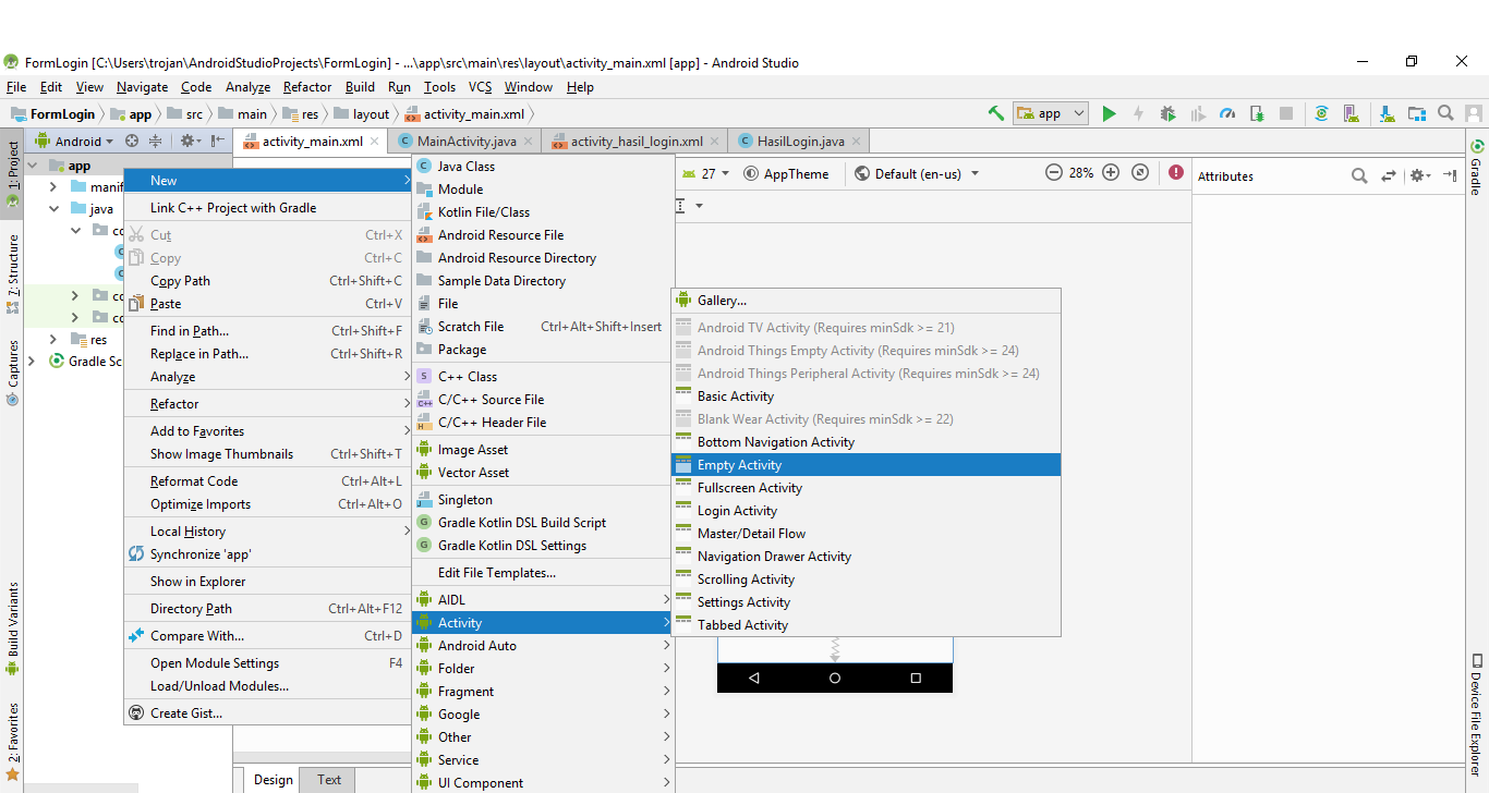 How to Create a Login Form in Android Studio - Portal Coding