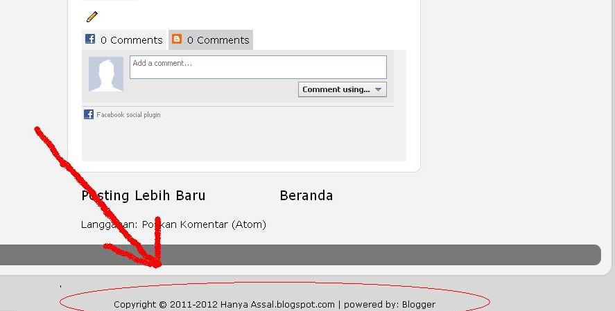 Hanya Assal: Cara Membuat Tulisan Copyright di Blog