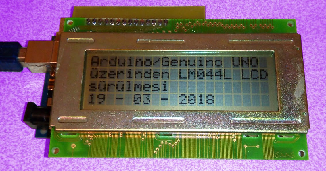 Elektronik ve İşlemciler: Arduino/Genuino UNO üzerinden LM044L sürülmesi