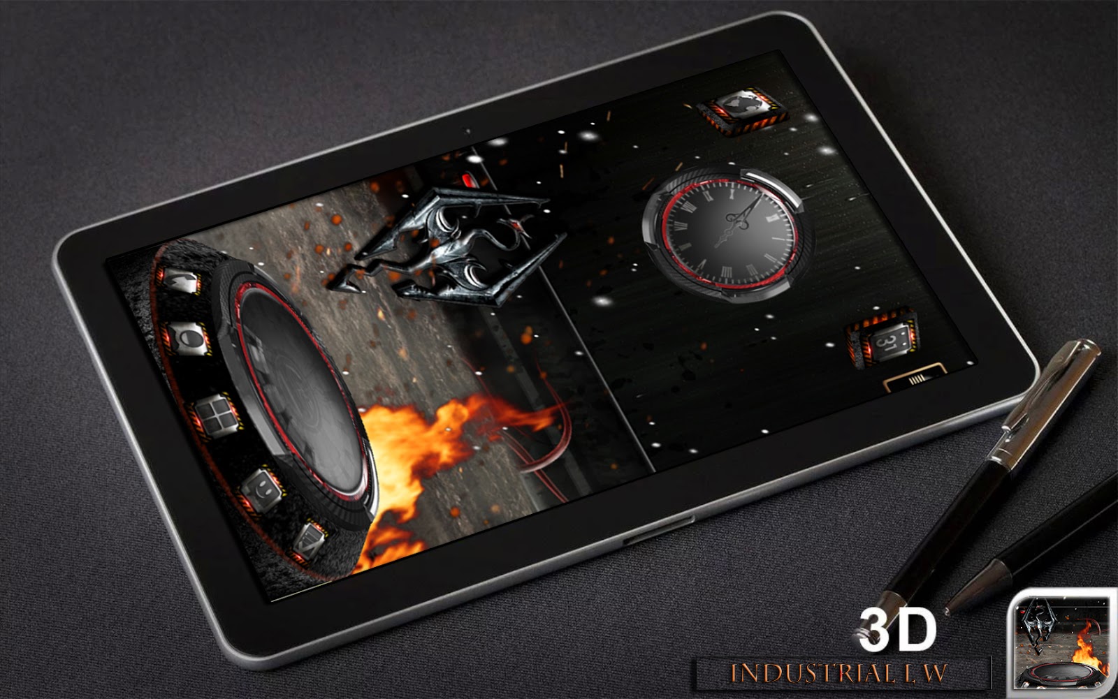 Next Launcher Themes and Live wallpapers: Industrial 3D Next Launcher