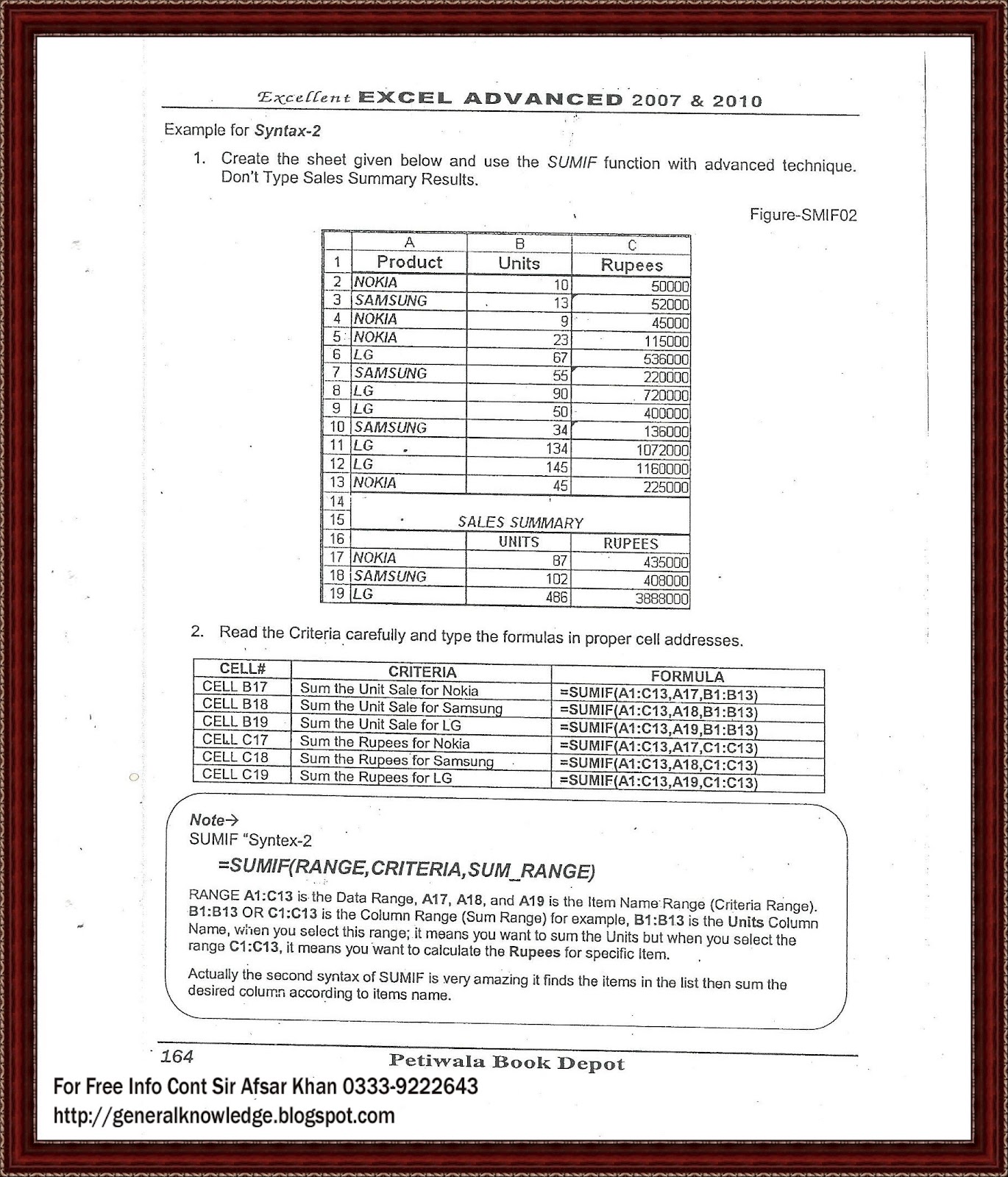 ADVANCE EXCEL FORMULAS: ADVANCE EXCEL SHEET WITH EXAMPLE