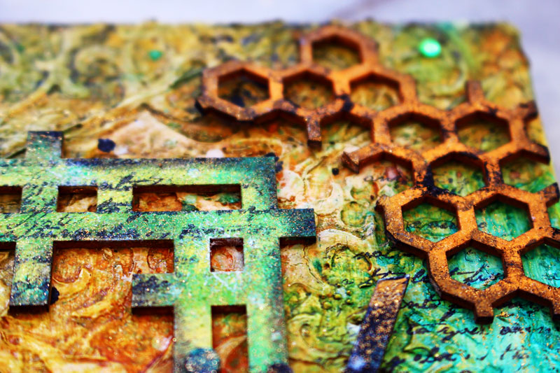 13 arts: Mixed media canvas by Vicky Varvadouka