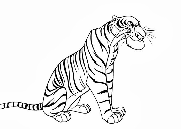 Shere Khan coloring pages | Free Coloring Pages and Coloring Books for Kids