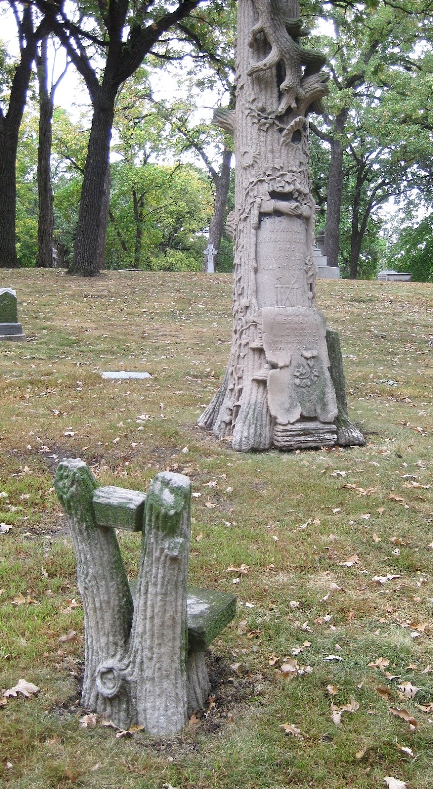 Detritus of Empire: Tree Shaped Tombstones-Some really sad ones