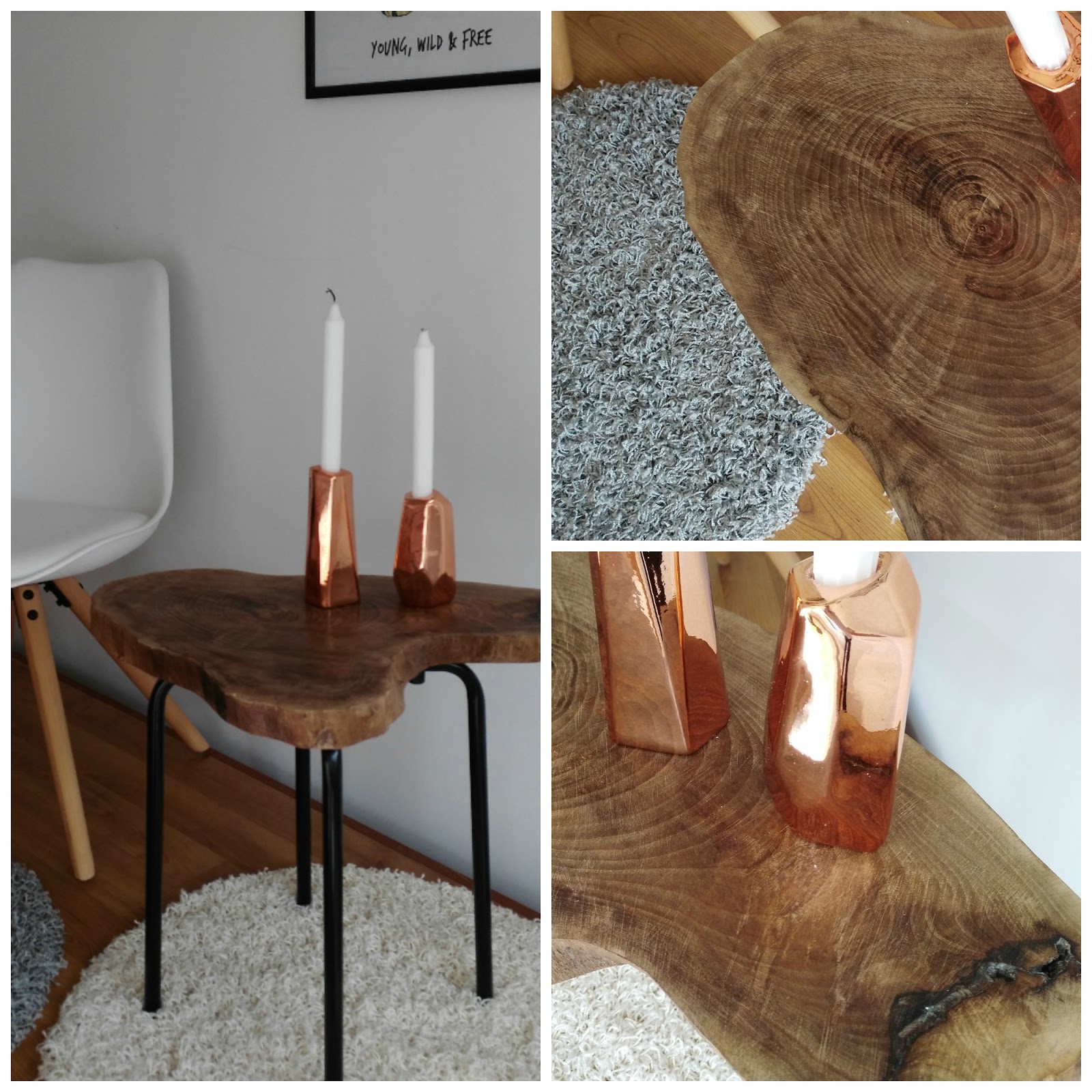DIY: MESA AUXILIAR CON RODAJA DE MADERA