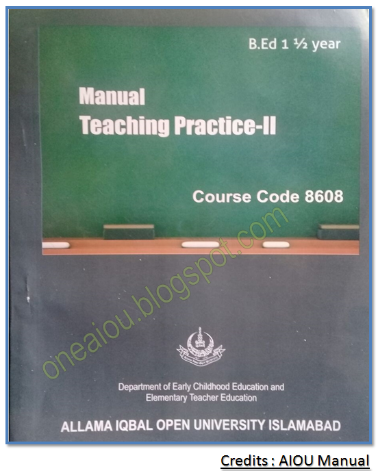 AIOU - Allama Iqbal Open University admissions exam result and tutors information: 8608 Teaching ...