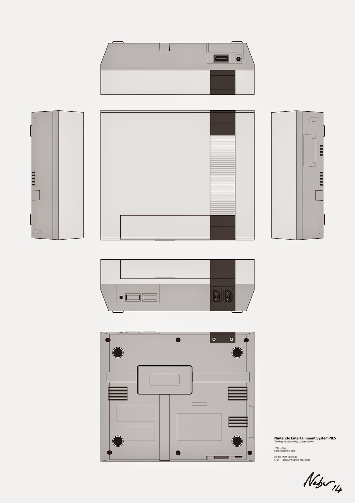 Nabuworks: 1983 Nintendo Nes Cross, 3rd generation console