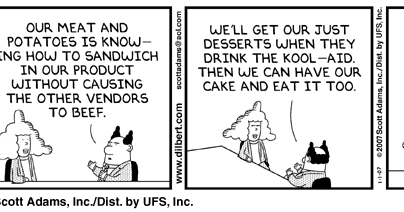 Angles Comic Café: Mar 10th – Dilbert: Food Idioms