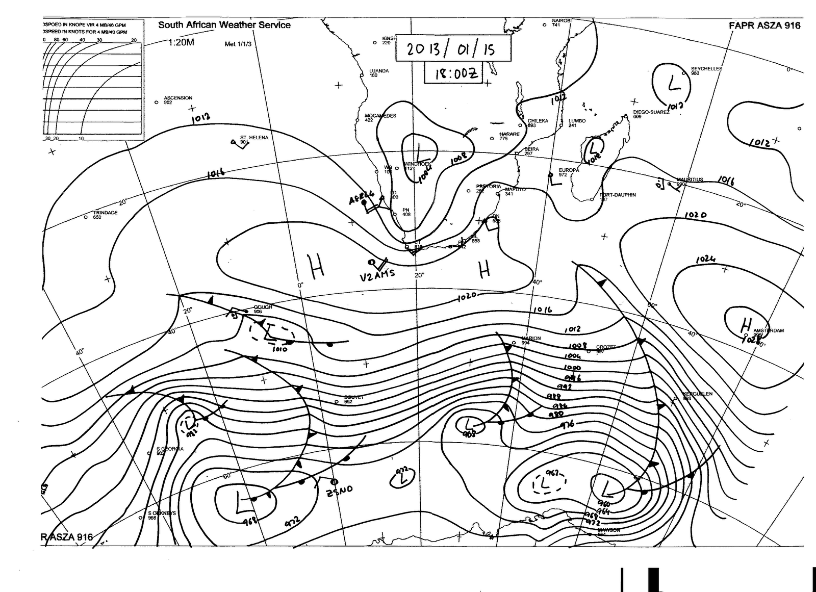 SA Weather and Disaster Observation Service: SA Sea Level Synoptic ...
