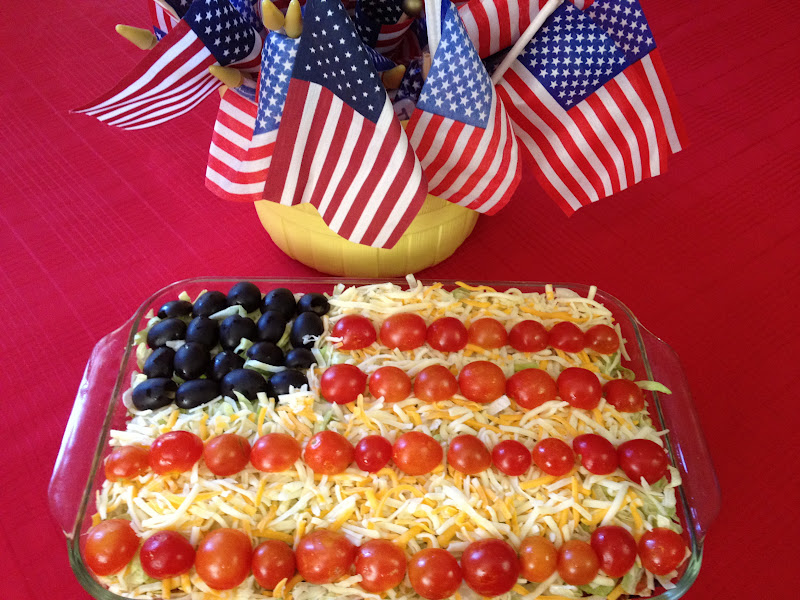 Family At The Foot Of The Cross: Easy Patriotic Flag Food