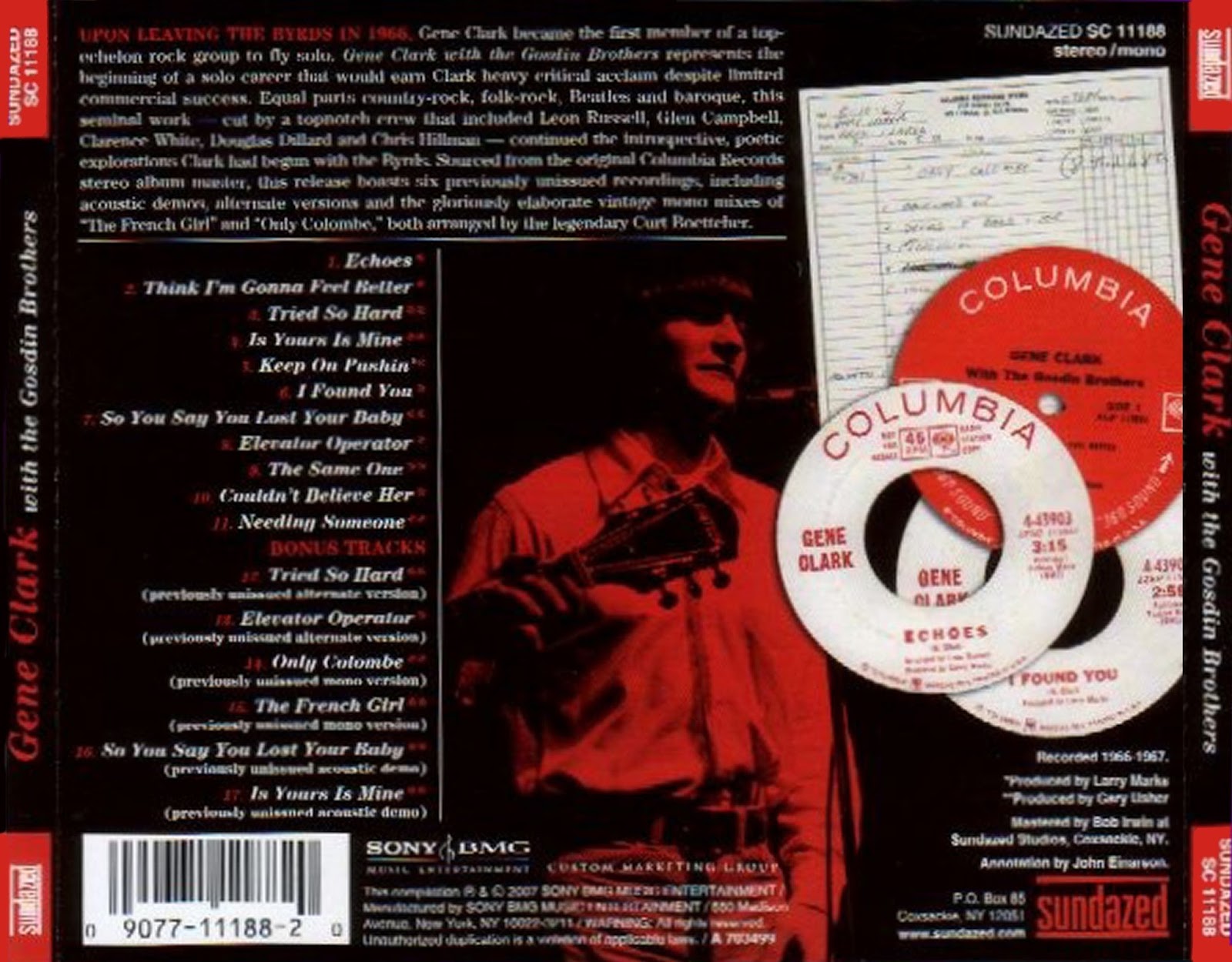 1967 Gene Clark With The Gosdin Brothers - Gene Clark - Rockronología