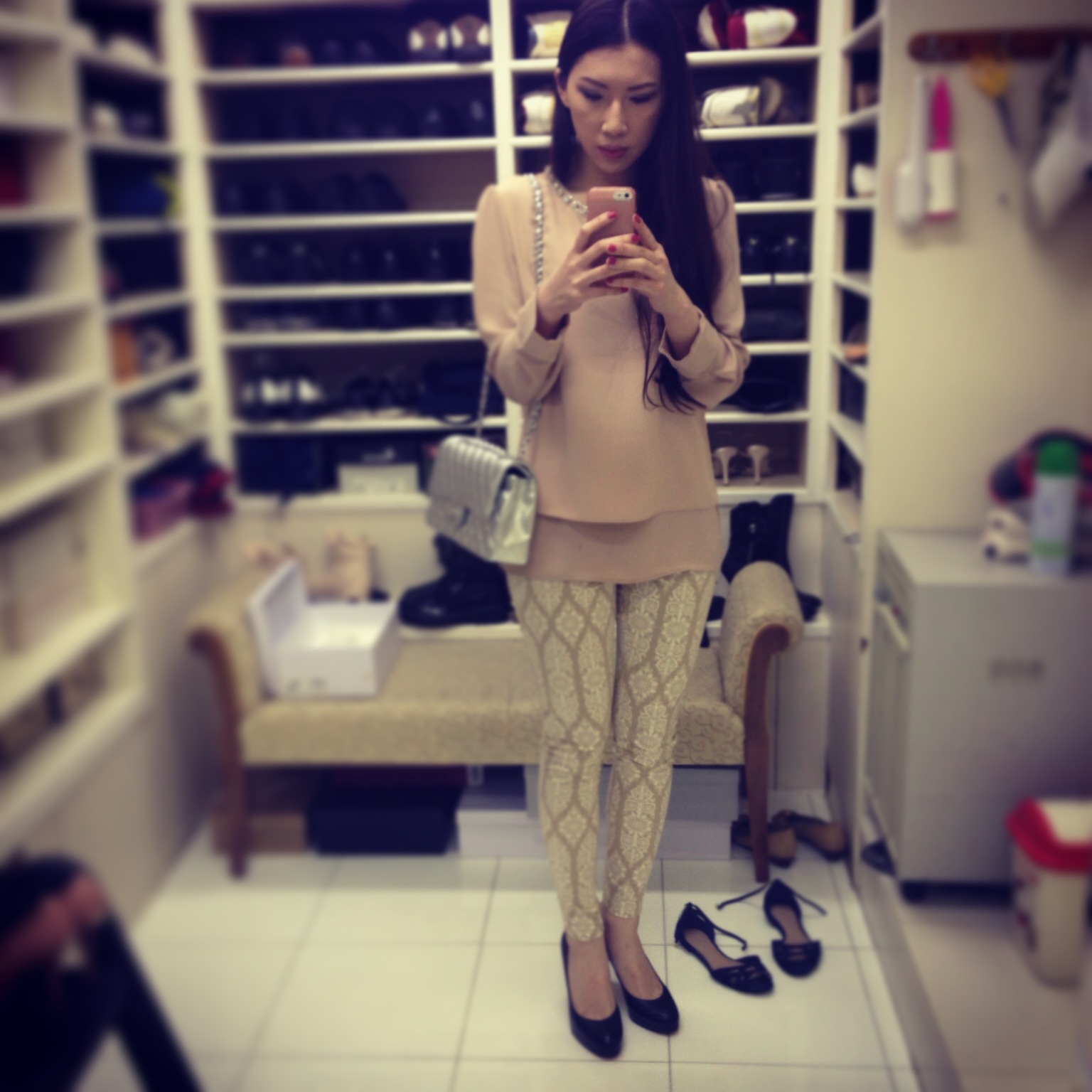 OOTD & Fine Dining: Beige Metallic | BETHNI.COM