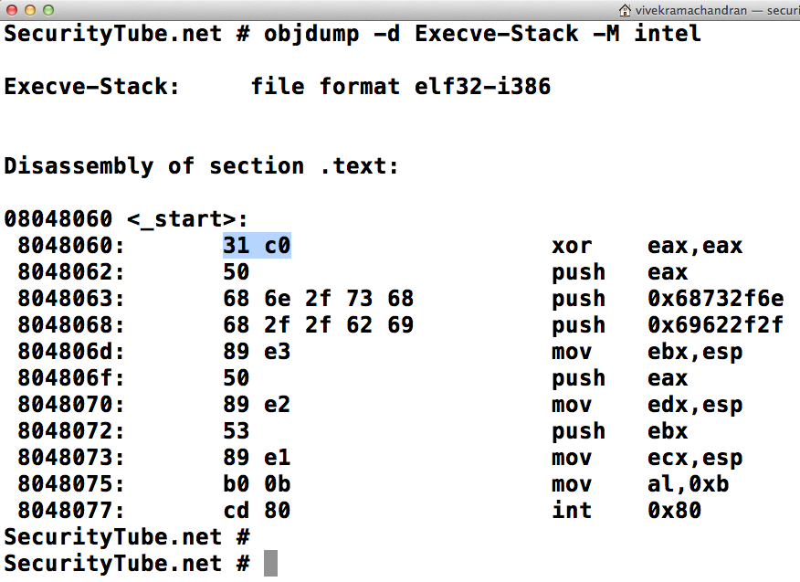 Hack Of The Day Demystifying The Execve Shellcode Stack Method