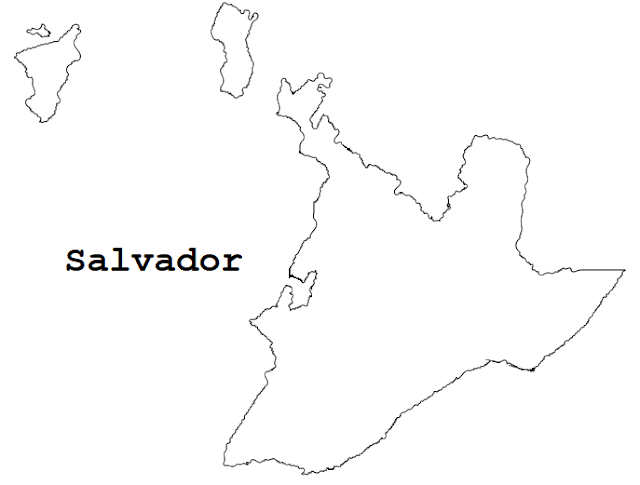 Blog de Geografia: Mapa de Salvador, BA, para colorir
